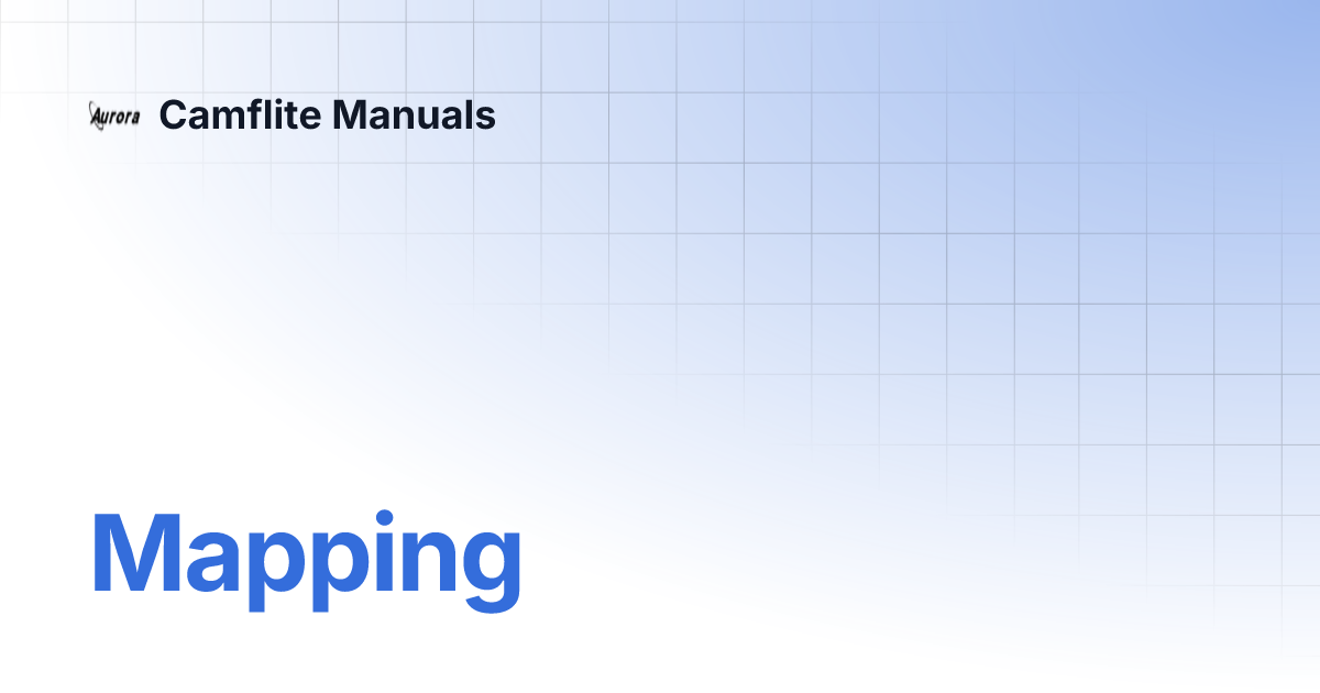 Mapping | Camflite Manuals